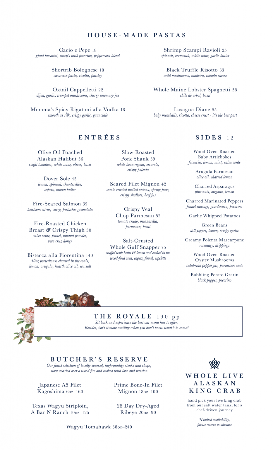 Menu - Monarch Restaurants
