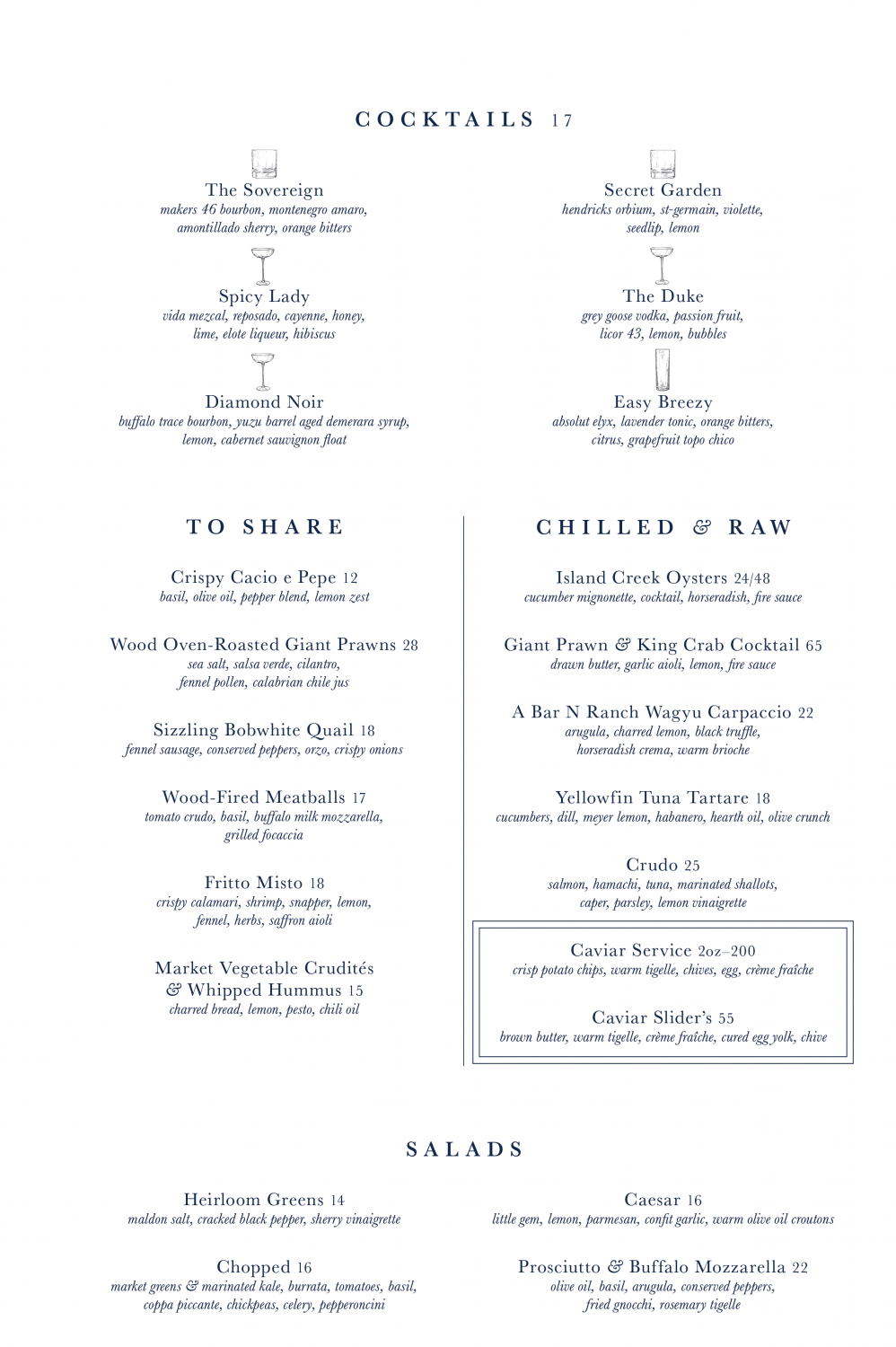 Menu - Monarch Restaurants