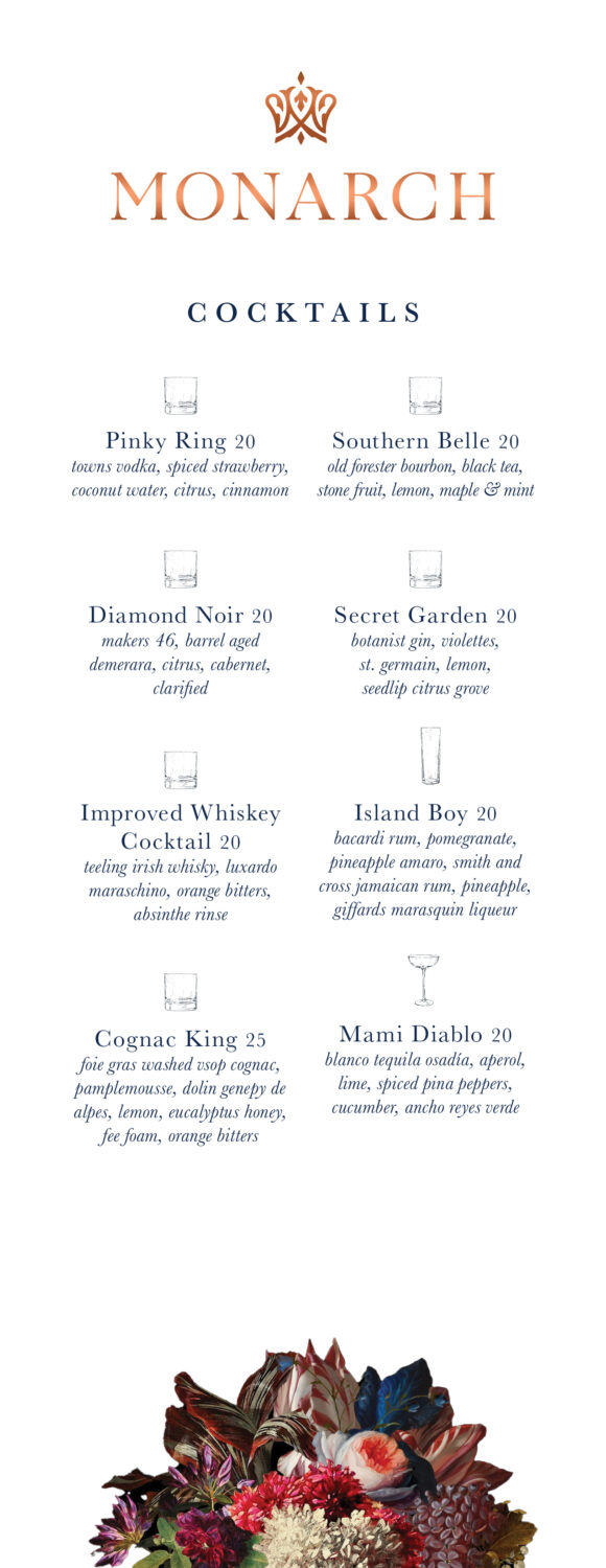 Menu - Monarch Restaurants