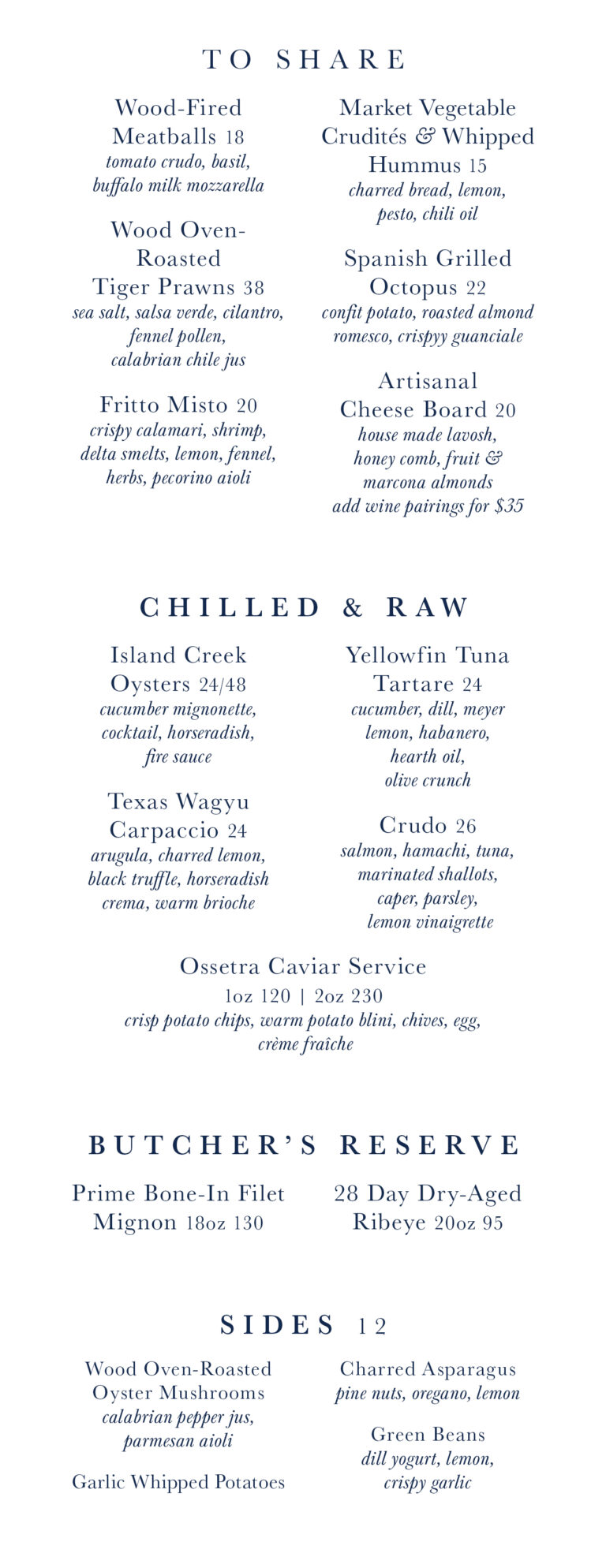 Menu - Monarch Restaurants