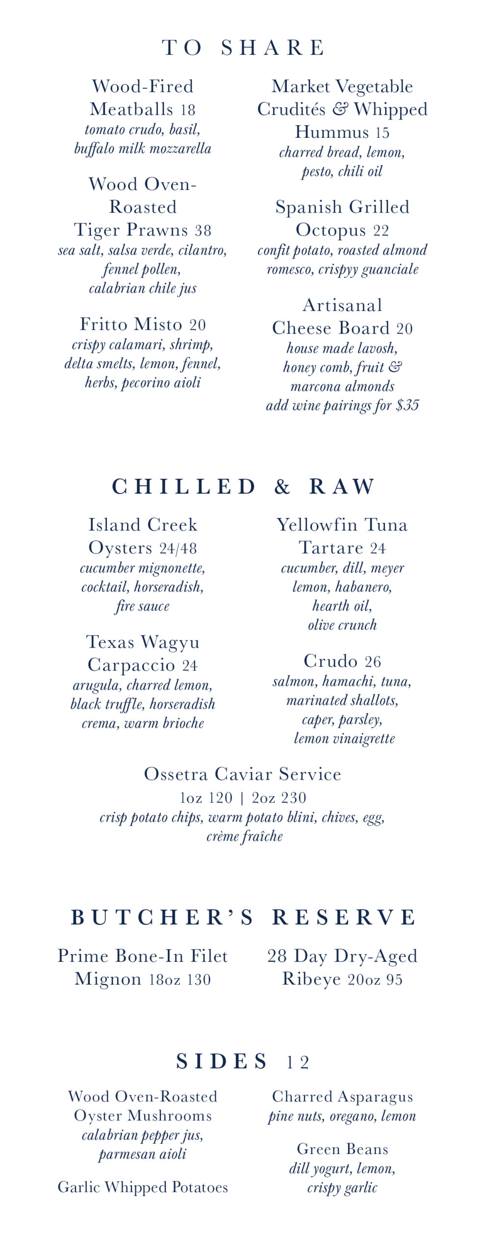 Menu - Monarch Restaurants